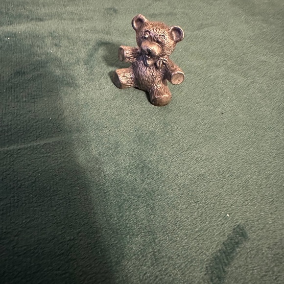 Art | Vintage Miniature Pewter Bear | Poshmark